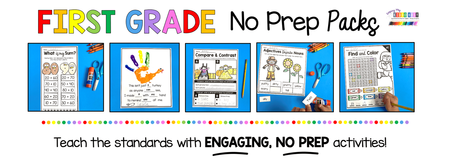 First Grade November Worksheets FREEBIES — Keeping My Kiddo Busy