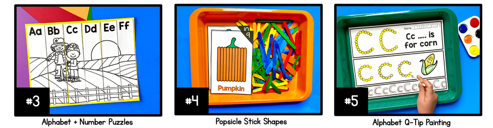 Fall Fine Motor Centers for Preschool and Kindergarten - FREE ...