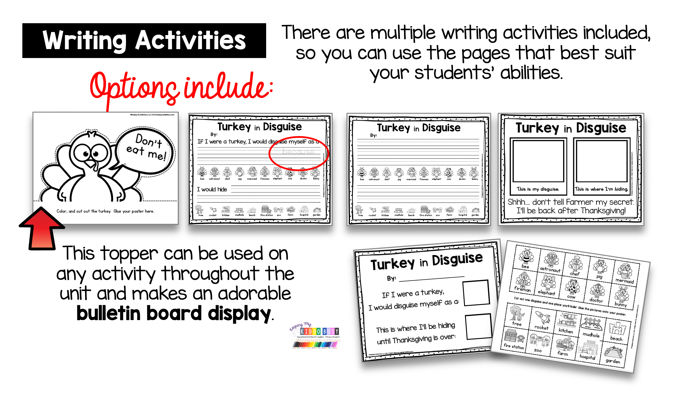 Turkey Trouble Activities and Crafts - FREE worksheets for Preschool ...