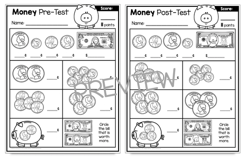 Dollars and Coins - Money Math for Kindergarten and First Grade ...