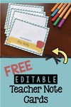 FREE Teacher Note Cards — Keeping My Kiddo Busy