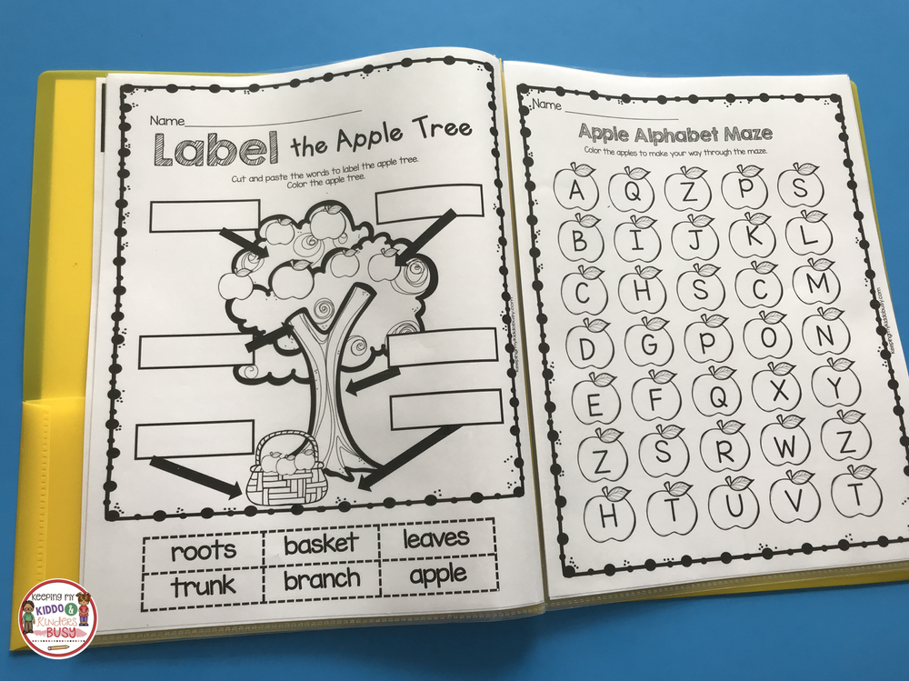 September Math and Literacy Pack - FREEBIES — Keeping My Kiddo Busy