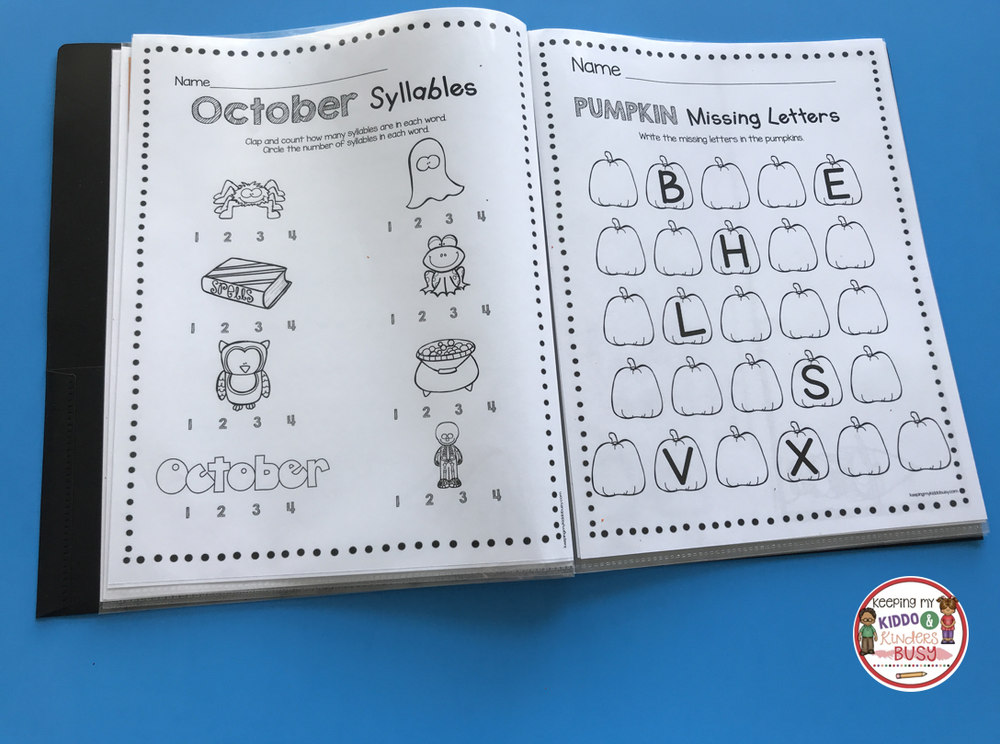 October Math and Literacy Pack - FREEBIES — Keeping My Kiddo Busy