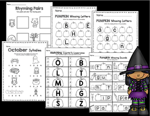 October Math and Literacy Pack - FREEBIES — Keeping My Kiddo Busy
