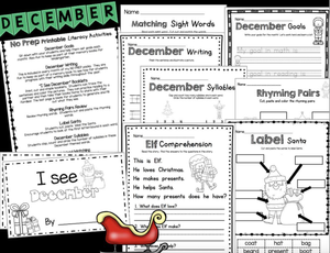 December Math and Literacy Pack - FREEBIES! — Keeping My Kiddo Busy
