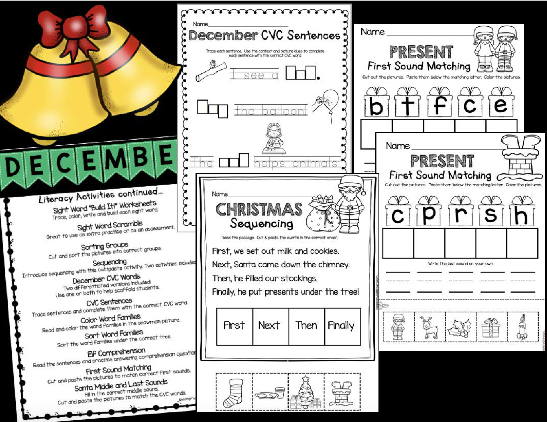 December Math and Literacy Pack - FREEBIES! — Keeping My Kiddo Busy