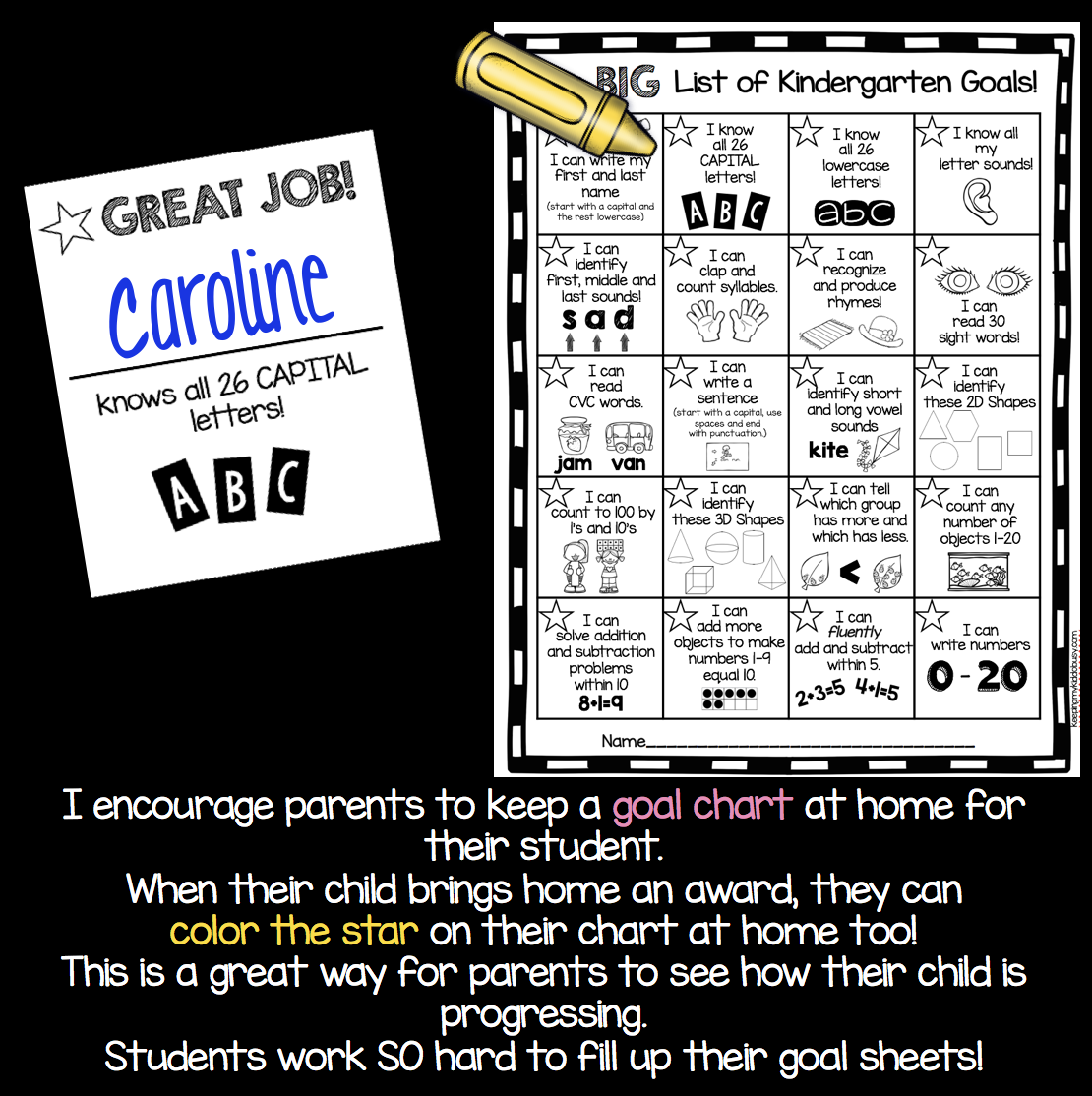 Kindergarten Goal Chart - FREEBIE — Keeping My Kiddo Busy