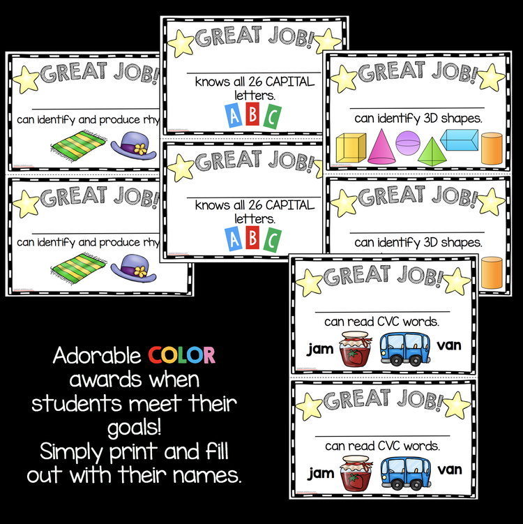 Kindergarten Goal Chart - FREEBIE — Keeping My Kiddo Busy