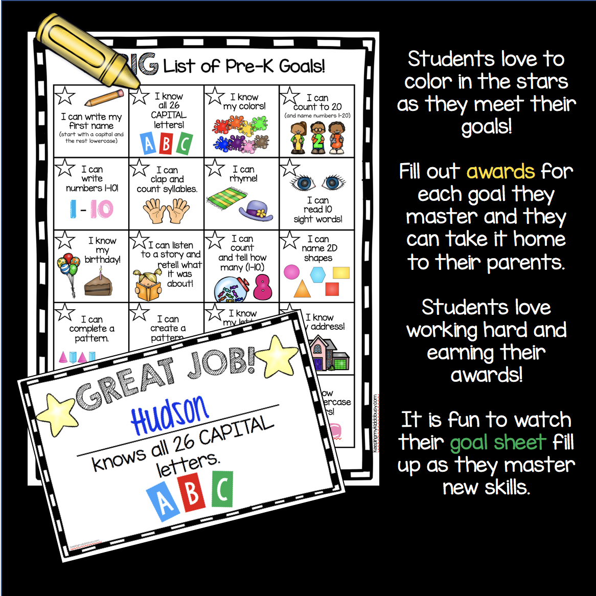Pre-K Goals Chart - FREEBIE — Keeping My Kiddo Busy