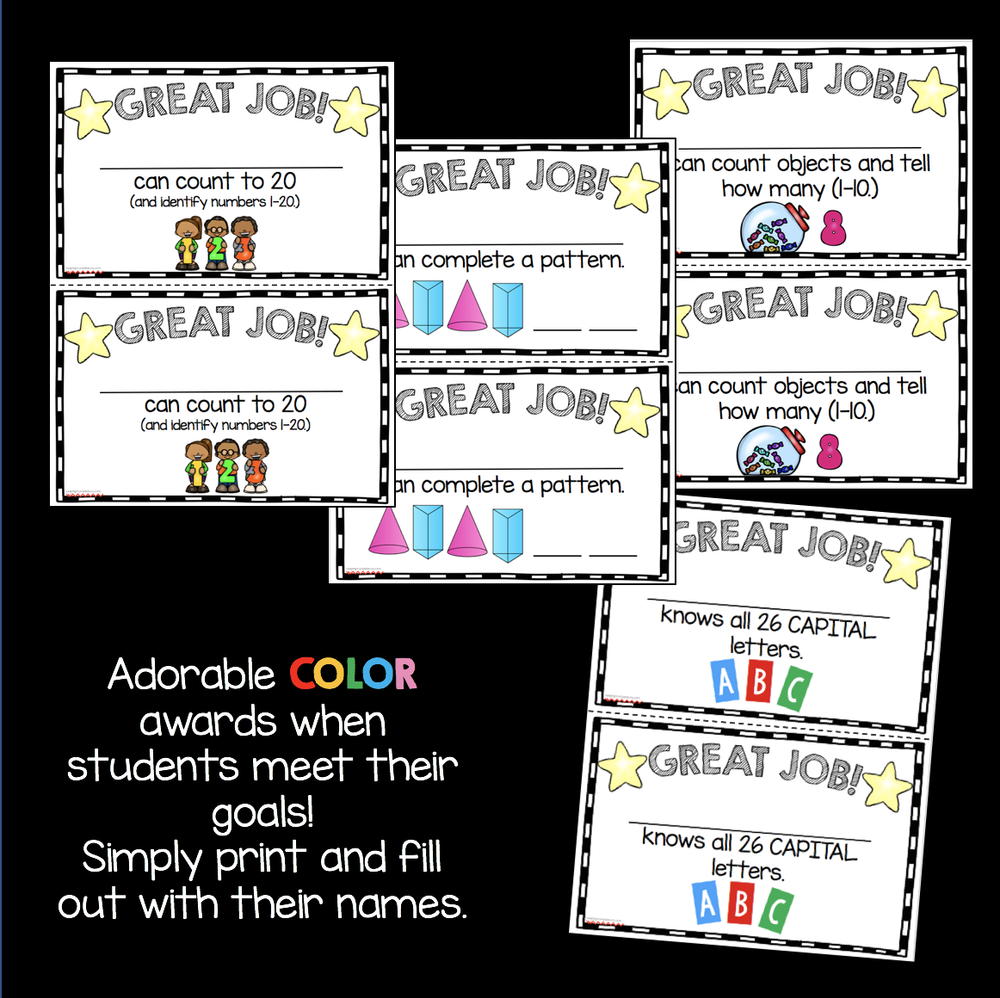 Pre-K Goals Chart - FREEBIE — Keeping My Kiddo Busy