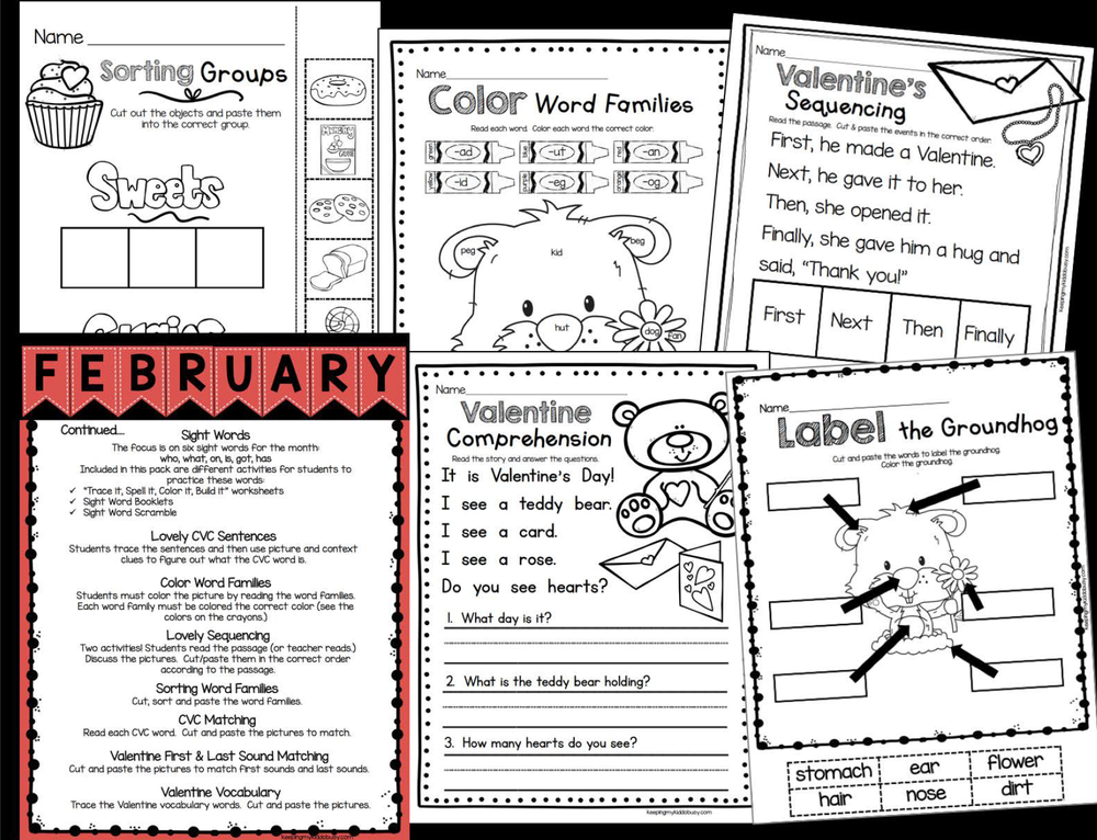 February Math & ELA Pack - FREEBIES — Keeping My Kiddo Busy