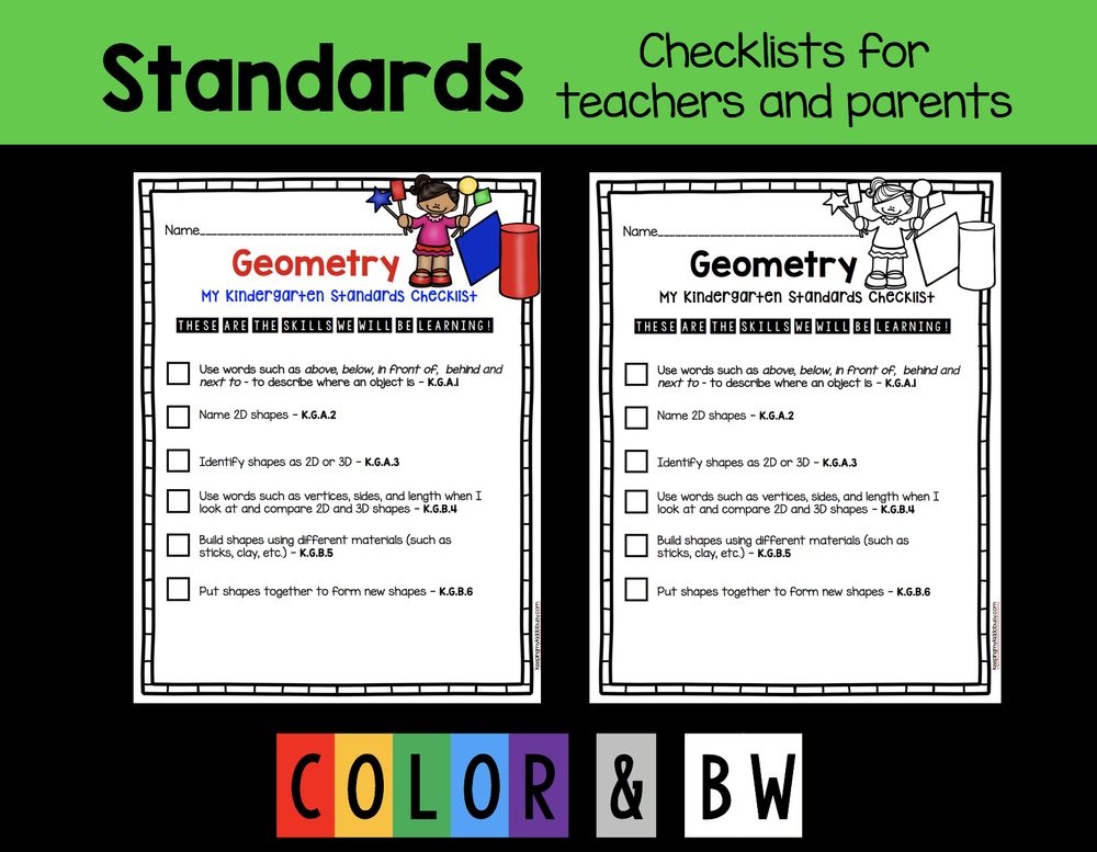 Kindergarten Geometry Unit - FREEBIES — Keeping My Kiddo Busy