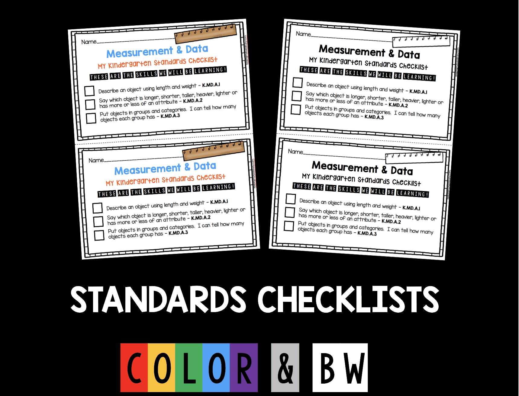 Measurement and Data Kindergarten Math Unit - FREEBIES — Keeping My ...