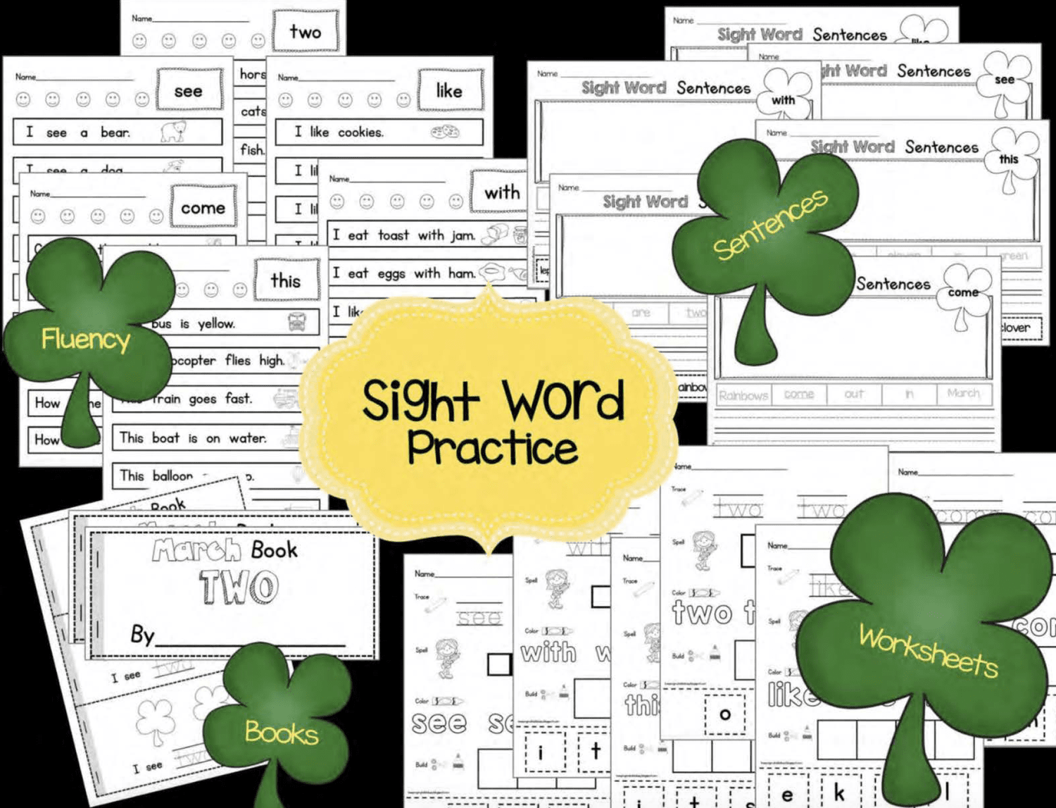 March Math & ELA Kindergarten Pack - No Prep FREEBIES — Keeping My ...