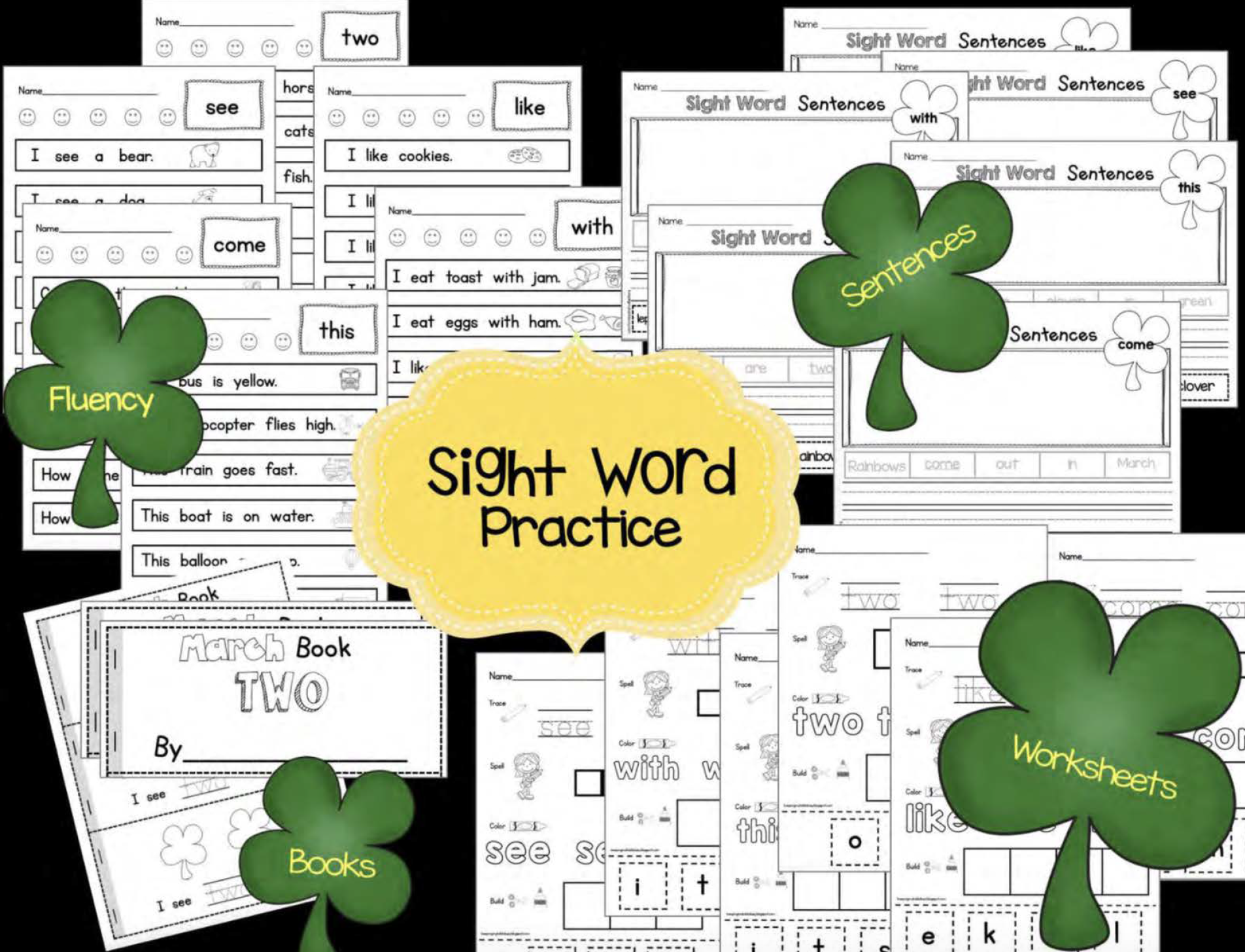 March Math & ELA Kindergarten Pack - No Prep FREEBIES — Keeping My ...