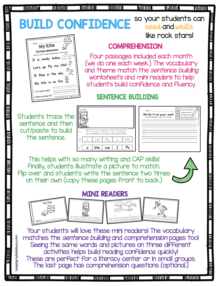 Reading & Writing Rock Stars - April FREEBIES — Keeping My Kiddo Busy