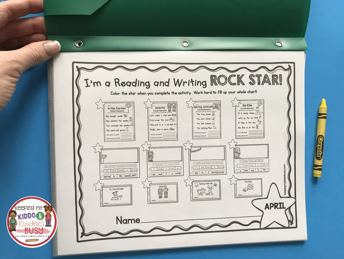 Reading & Writing Rock Stars - April FREEBIES — Keeping My Kiddo Busy