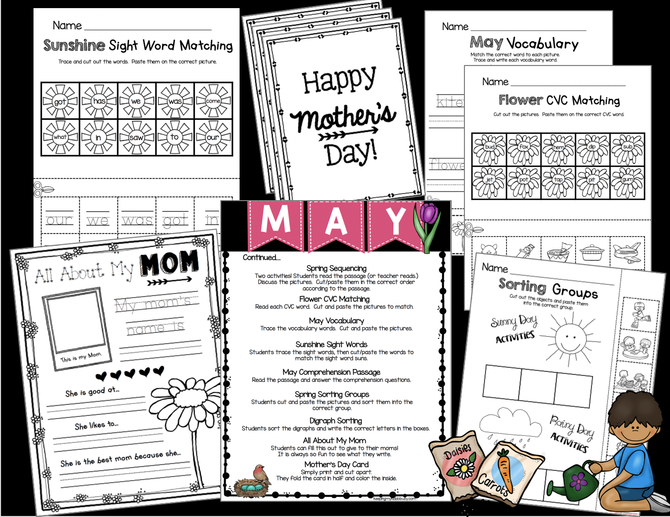 May in Kindergarten - FREEBIES — Keeping My Kiddo Busy