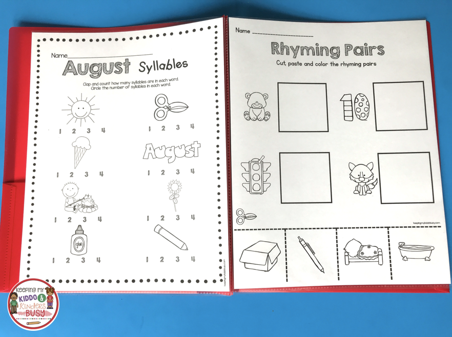 Kindergarten in August - FREEBIES — Keeping My Kiddo Busy