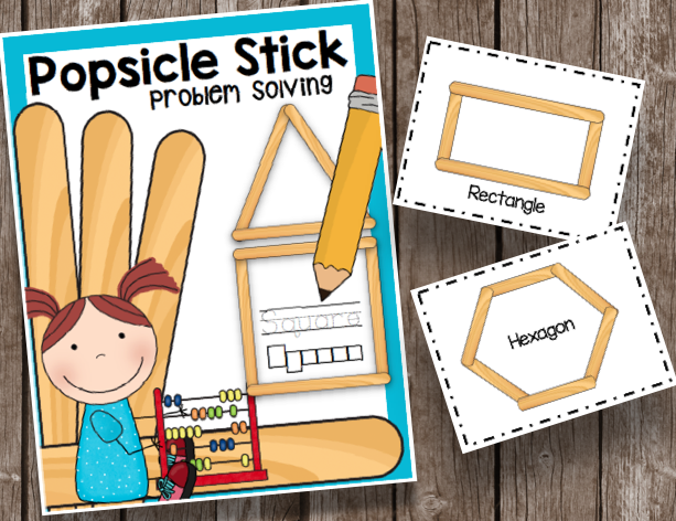 3d shapes with lolly sticks