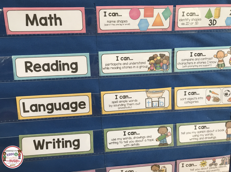 Kindergarten Standards - I Can Statements - FREEBIES — Keeping My Kiddo ...