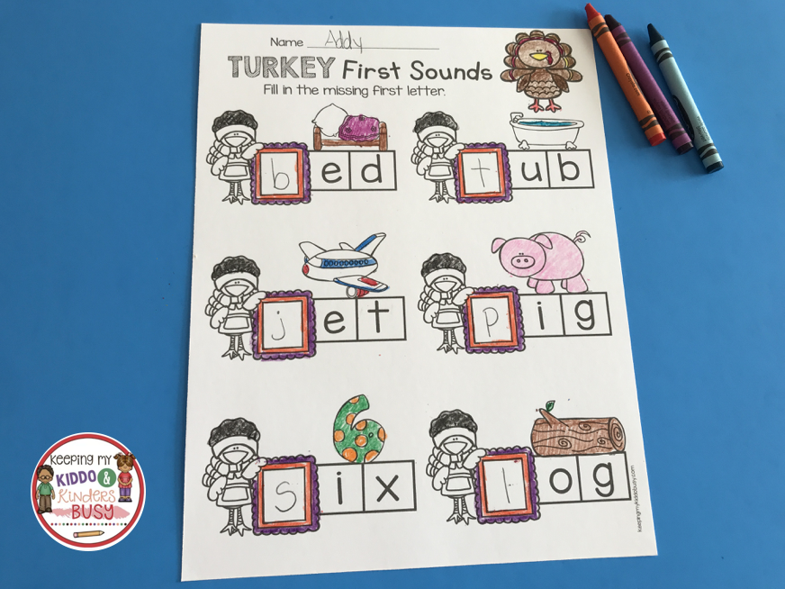 November Math and Literacy Pack - FREEBIES — Keeping My Kiddo Busy