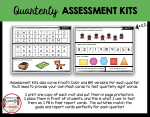 Kindergarten Report Card and Assessment Kit - FREEBIE — Keeping My ...