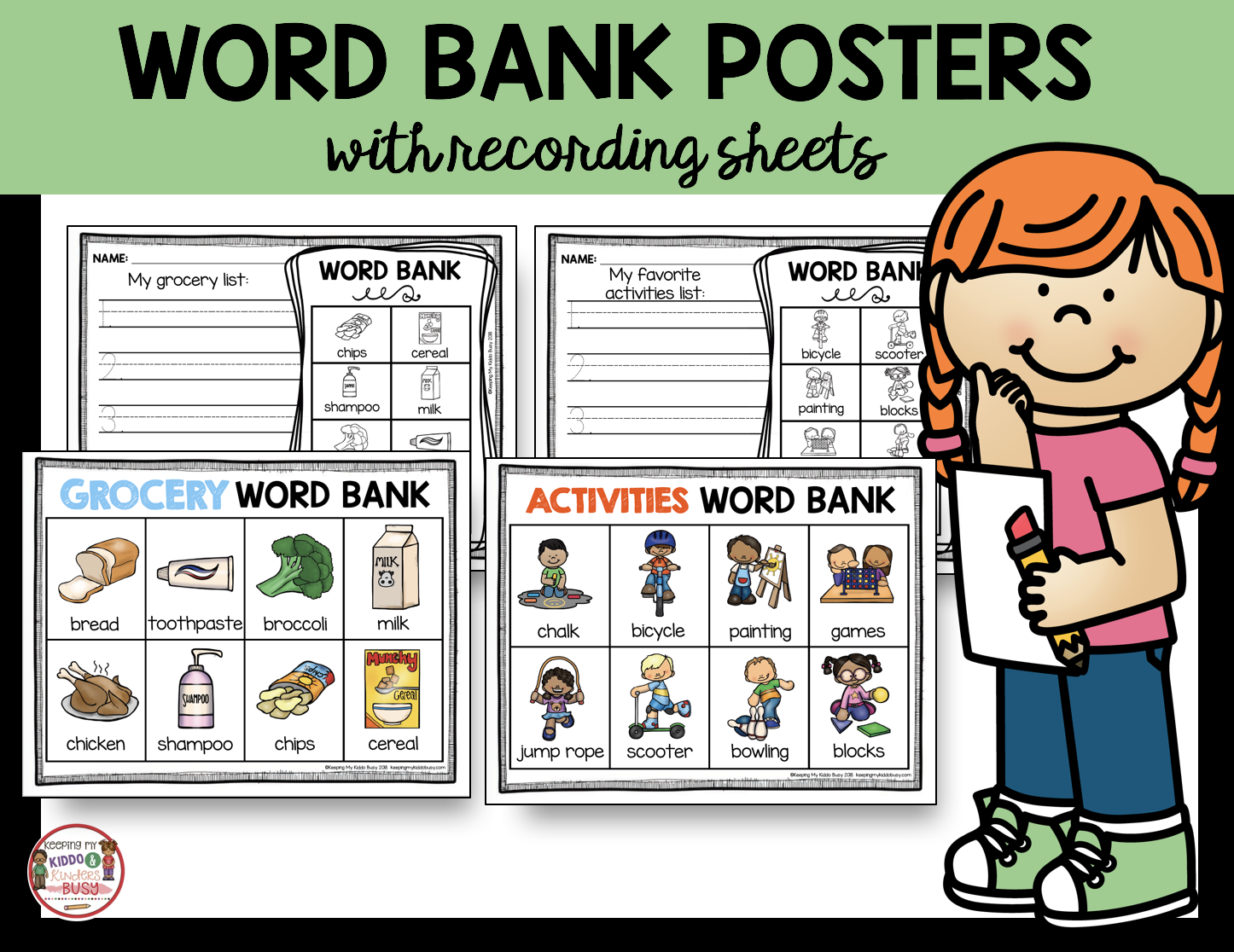 Writing Lists in Kindergarten - Unit 2 FREEBIE — Keeping My Kiddo Busy