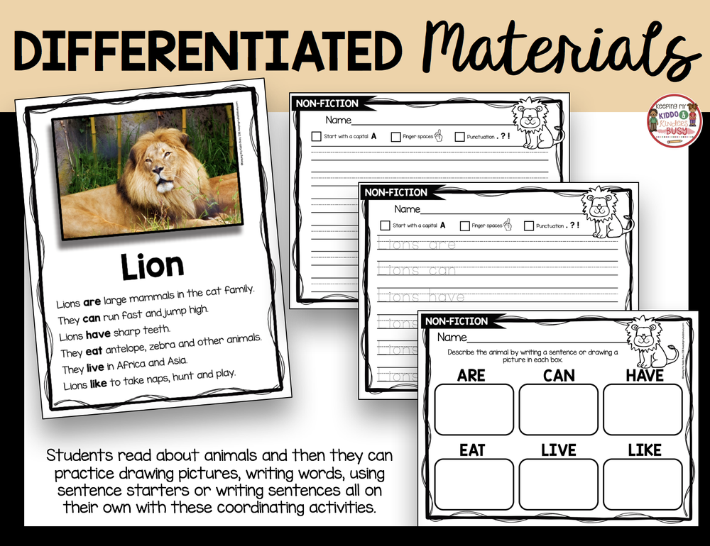 Non-Fiction Writing Unit FREEBIE — Keeping My Kiddo Busy