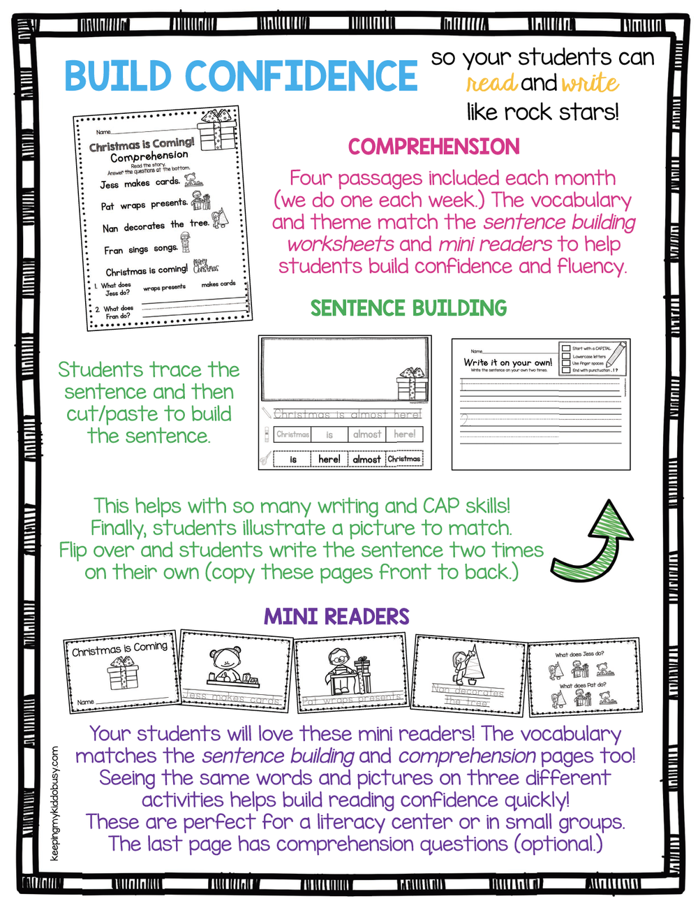 December Reading and Writing - Christmas - FREE BOOK — Keeping My Kiddo ...