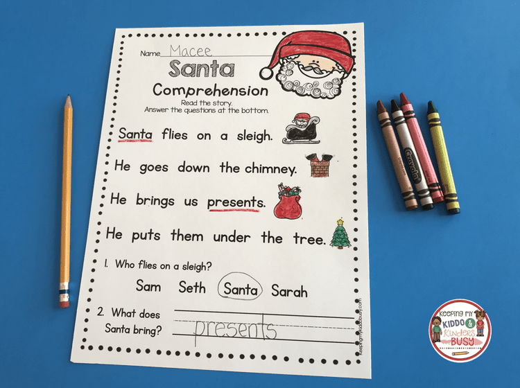 December Reading and Writing - Christmas - FREE BOOK — Keeping My Kiddo ...