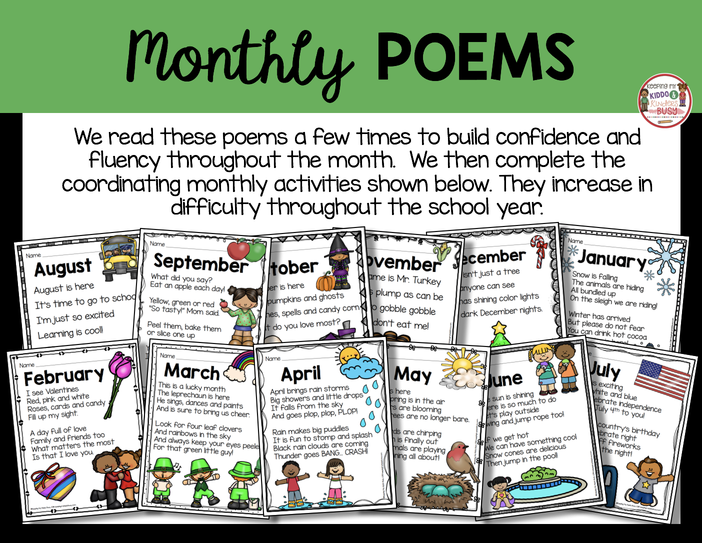 Poetry Writing Unit for Primary Grades — Keeping My Kiddo Busy