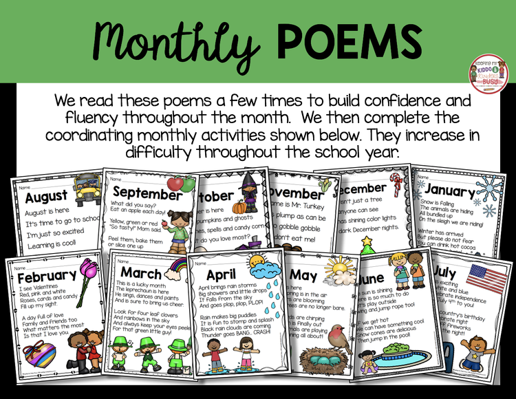 Poetry Writing Unit for Primary Grades — Keeping My Kiddo Busy