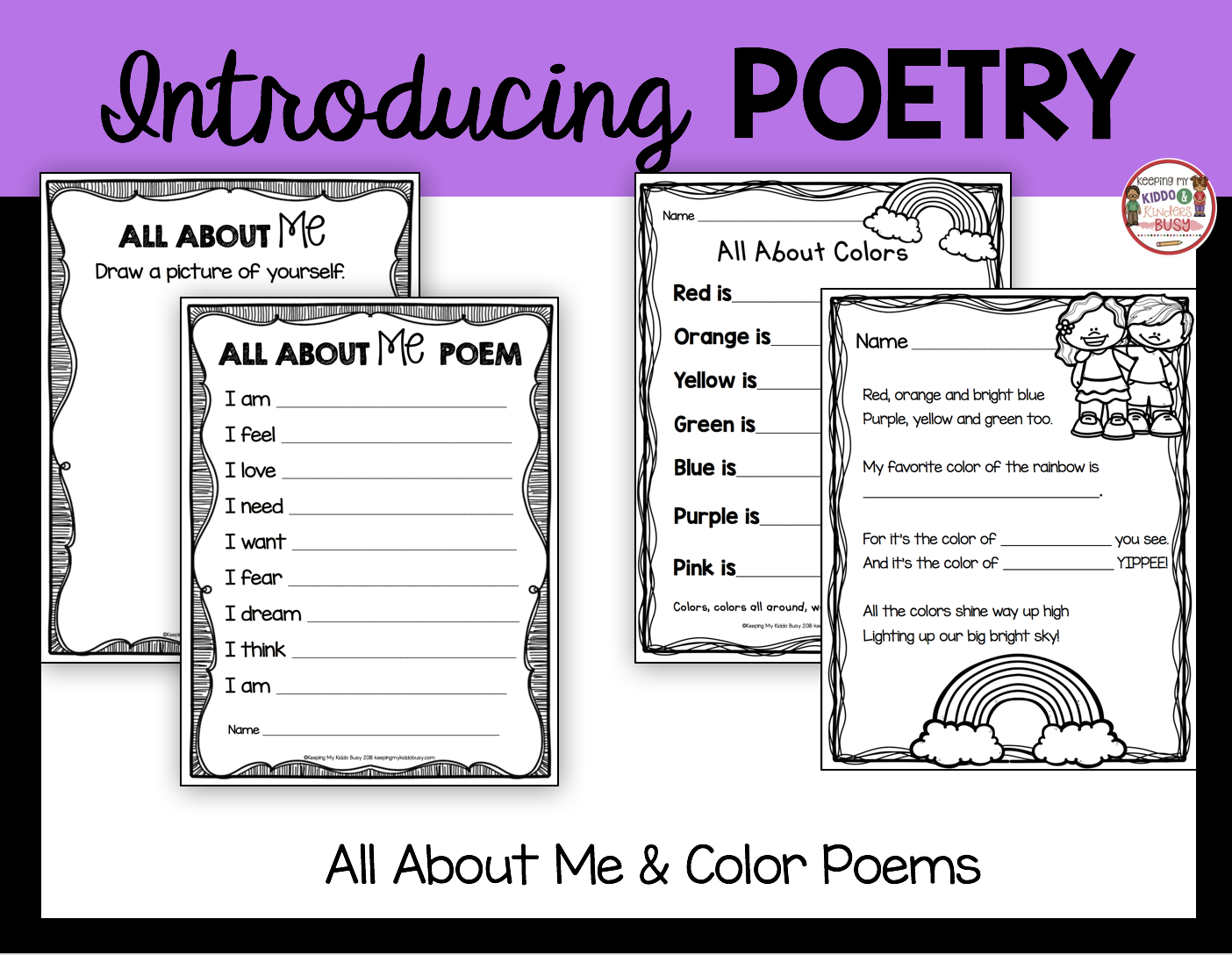 Poetry Writing Unit for Primary Grades — Keeping My Kiddo Busy