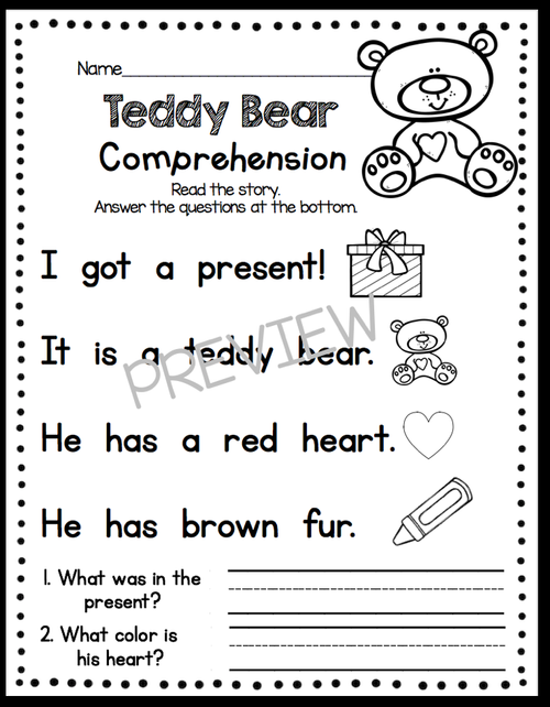 February Reading and Writing - COMPREHENSION FREEBIE — Keeping My Kiddo ...