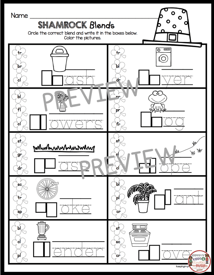 March Math & ELA Kindergarten Pack - No Prep FREEBIES — Keeping My ...