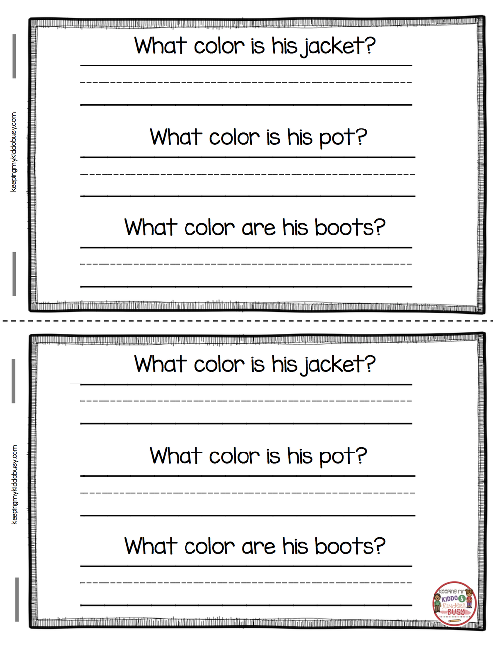 Reading & Writing in March - FREE BOOK — Keeping My Kiddo Busy