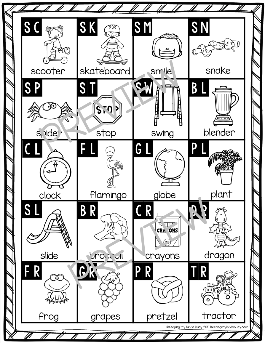 Phonics Unit 5 - Consonant Blends FREEBIE — Keeping My Kiddo Busy