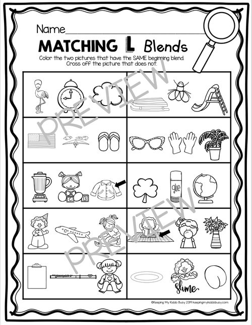 Phonics Unit 5 - Consonant Blends FREEBIE — Keeping My Kiddo Busy