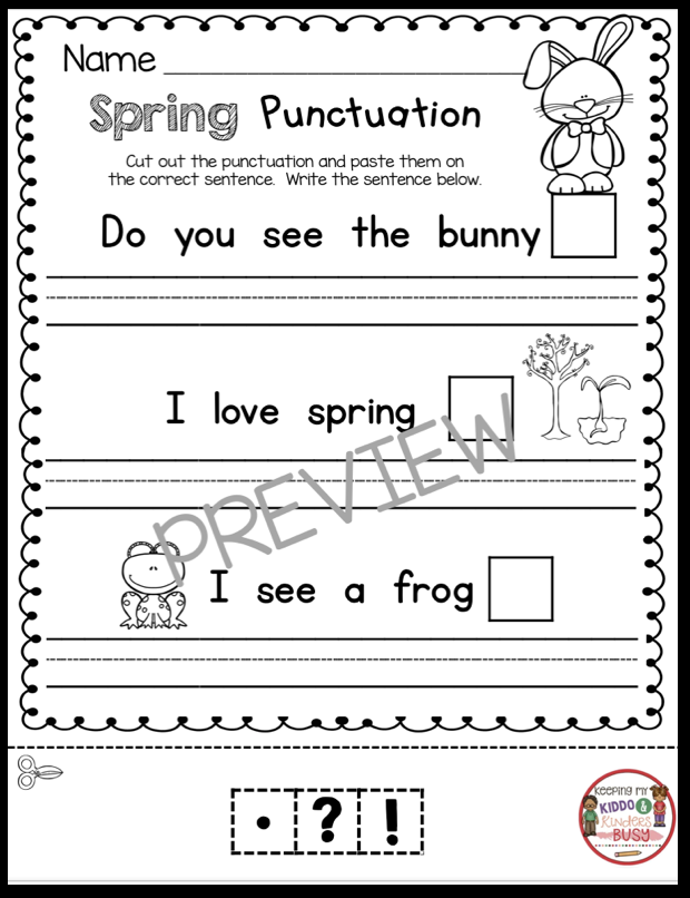 April in Kindergarten - FREE WORKSHEETS — Keeping My Kiddo Busy