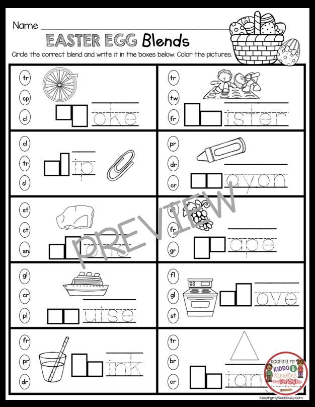 April in Kindergarten - FREE WORKSHEETS — Keeping My Kiddo Busy