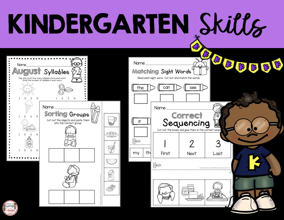 Kindergarten in August - FREEBIES — Keeping My Kiddo Busy