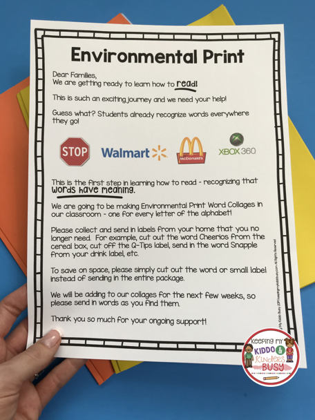 FREE Environmental Print Unit — Keeping My Kiddo Busy