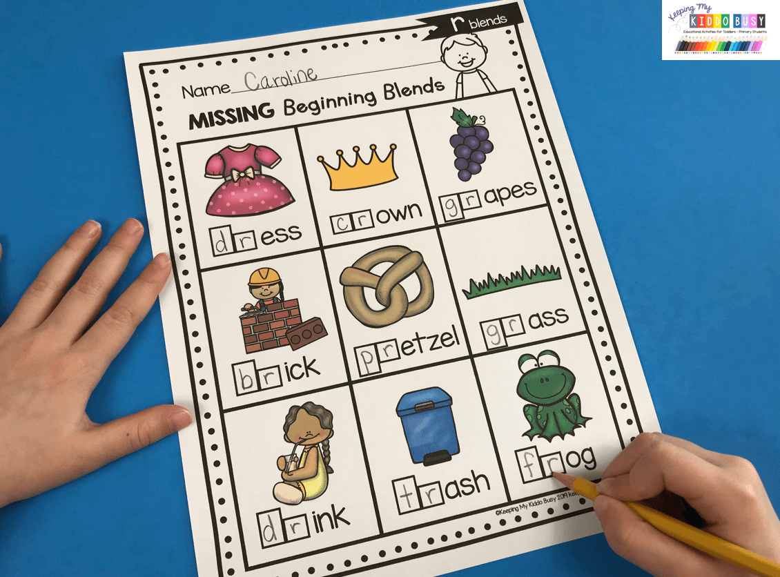 Phonics Unit 5 - Consonant Blends FREEBIE — Keeping My Kiddo Busy