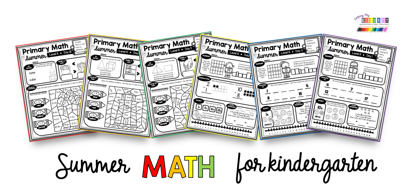 SUMMER Learn at Home Pack for Kindergarten and First Grade — Keeping My ...