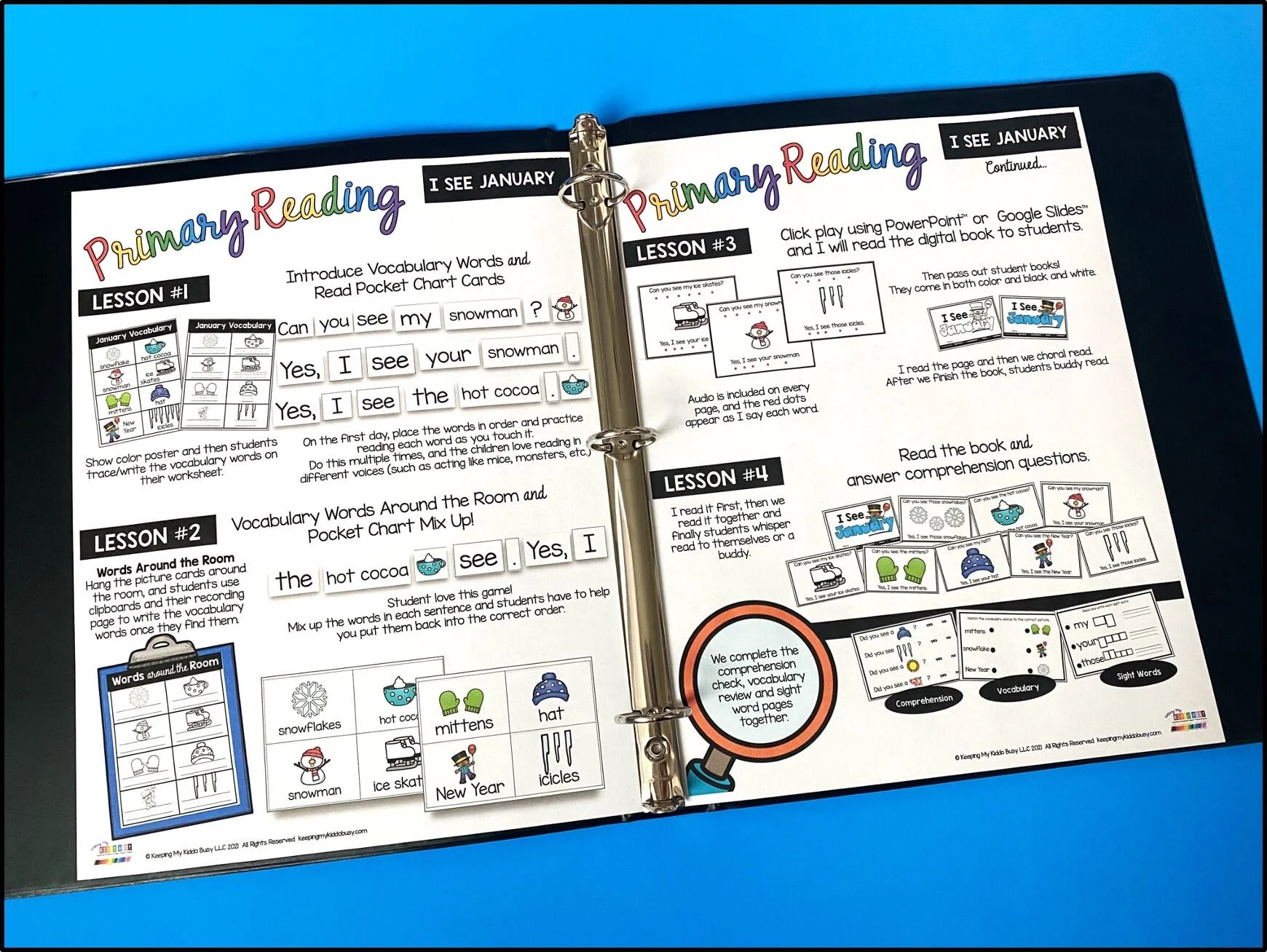 I See January Literacy Pack - Sight Words and Vocabulary WINTER ...