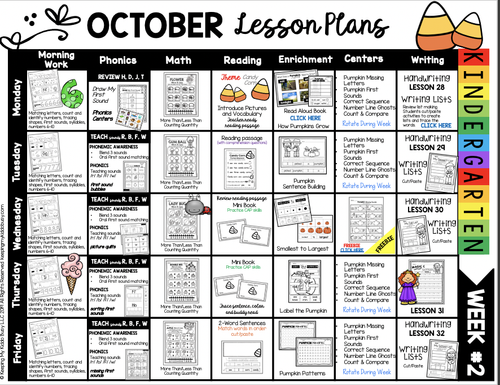 October Week 2 - Lesson Round-Up — Keeping My Kiddo Busy