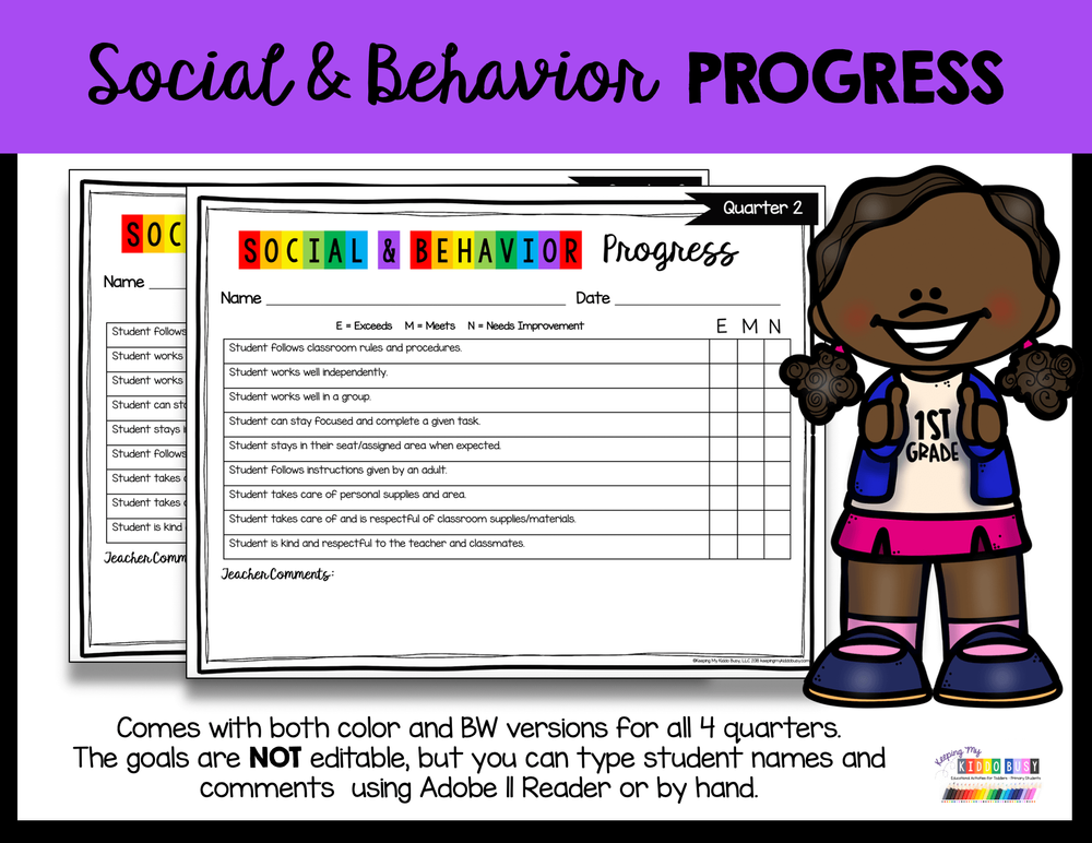 First Grade Report card and Assessment FREEBIE — Keeping My Kiddo Busy