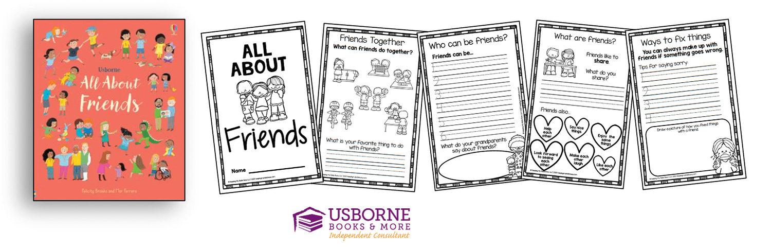 ALL ABOUT FRIENDS Book Companion — Keeping My Kiddo Busy