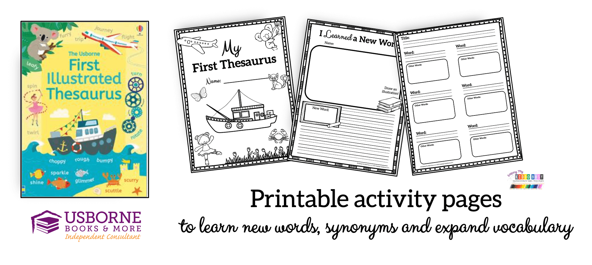 KIDS DICTIONARY & THESAURUS Book Companions — Keeping My Kiddo Busy